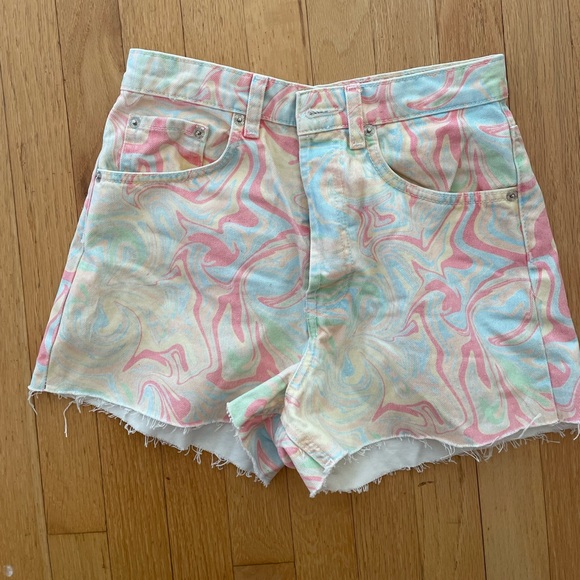 Zara | Shorts | Zara Colorful Denim Shorts | Poshmark